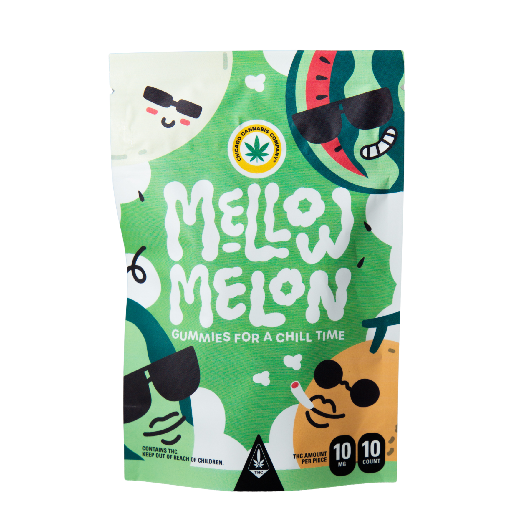 Mellow Melon THC Gummies (100mg) – Good Mood Gummies