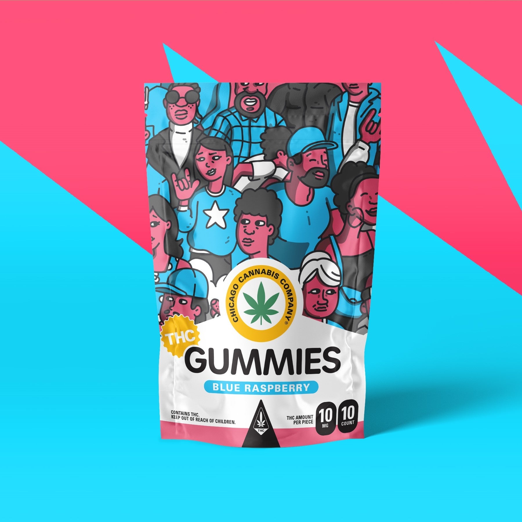 THC Gummies: Blue Raspberry (100mg) – Good Mood Gummies