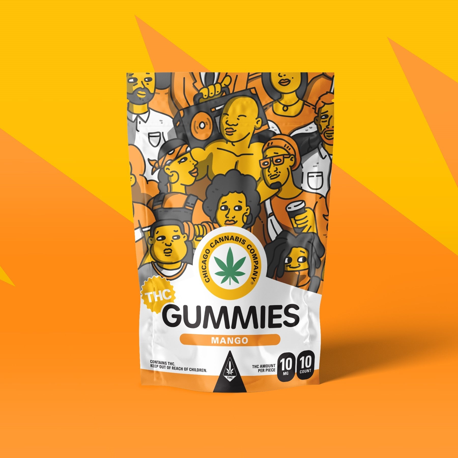 THC Gummies: Mango (100mg) – Good Mood Gummies